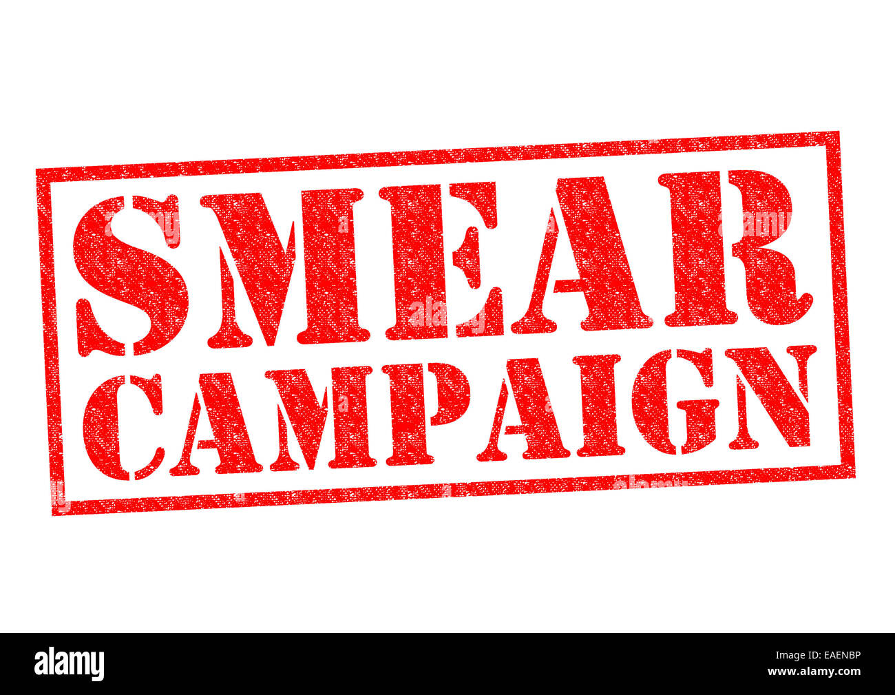 SMEAR CAMPAIGN red Rubber Stamp over a white background Stock Photo - Alamy