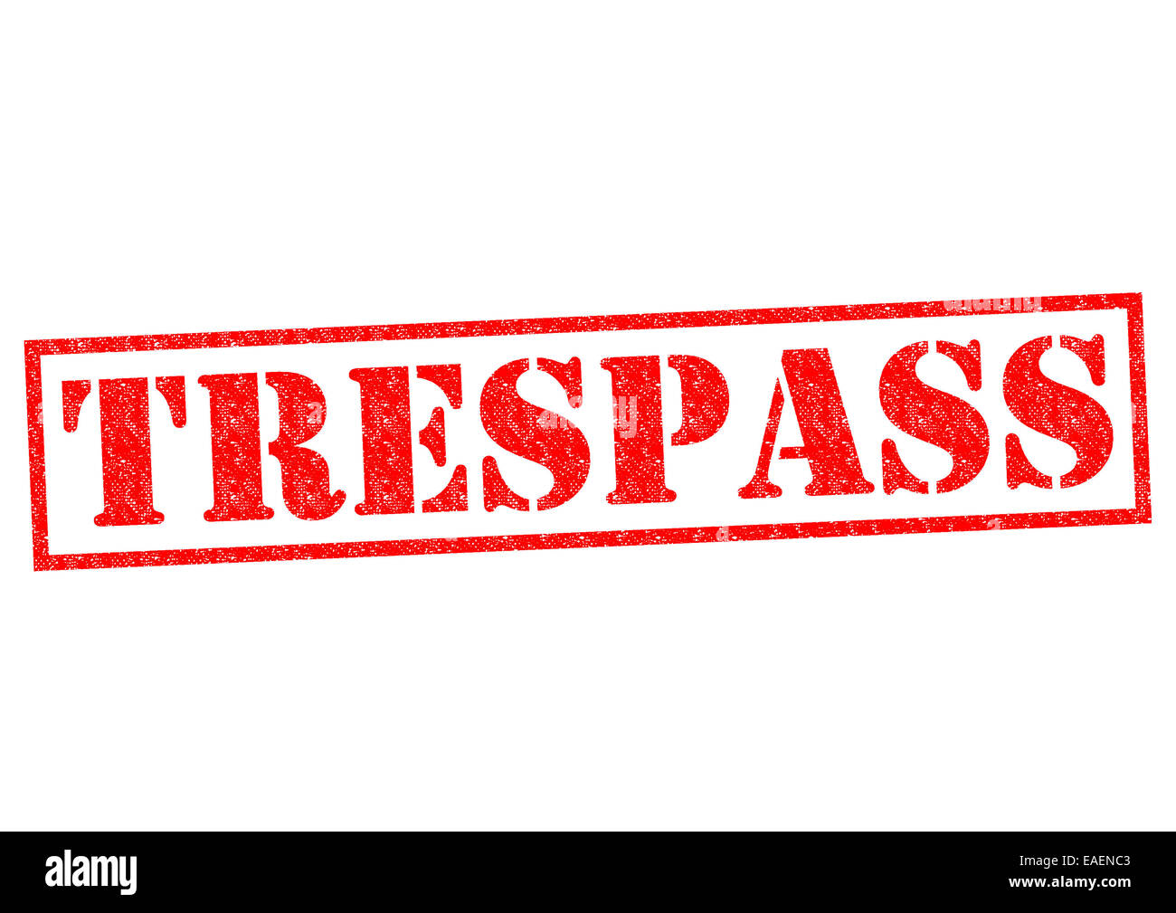 TRESPASS red Rubber Stamp over a white background Stock Photo - Alamy