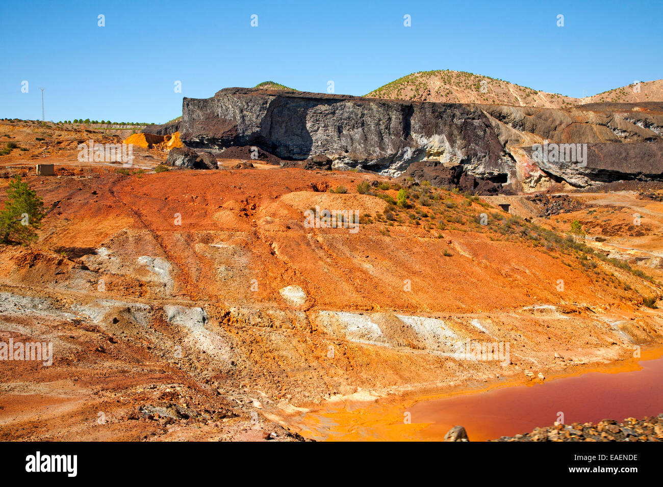 Lunar like despoiled landscape from opencast mineral extraction in the ...