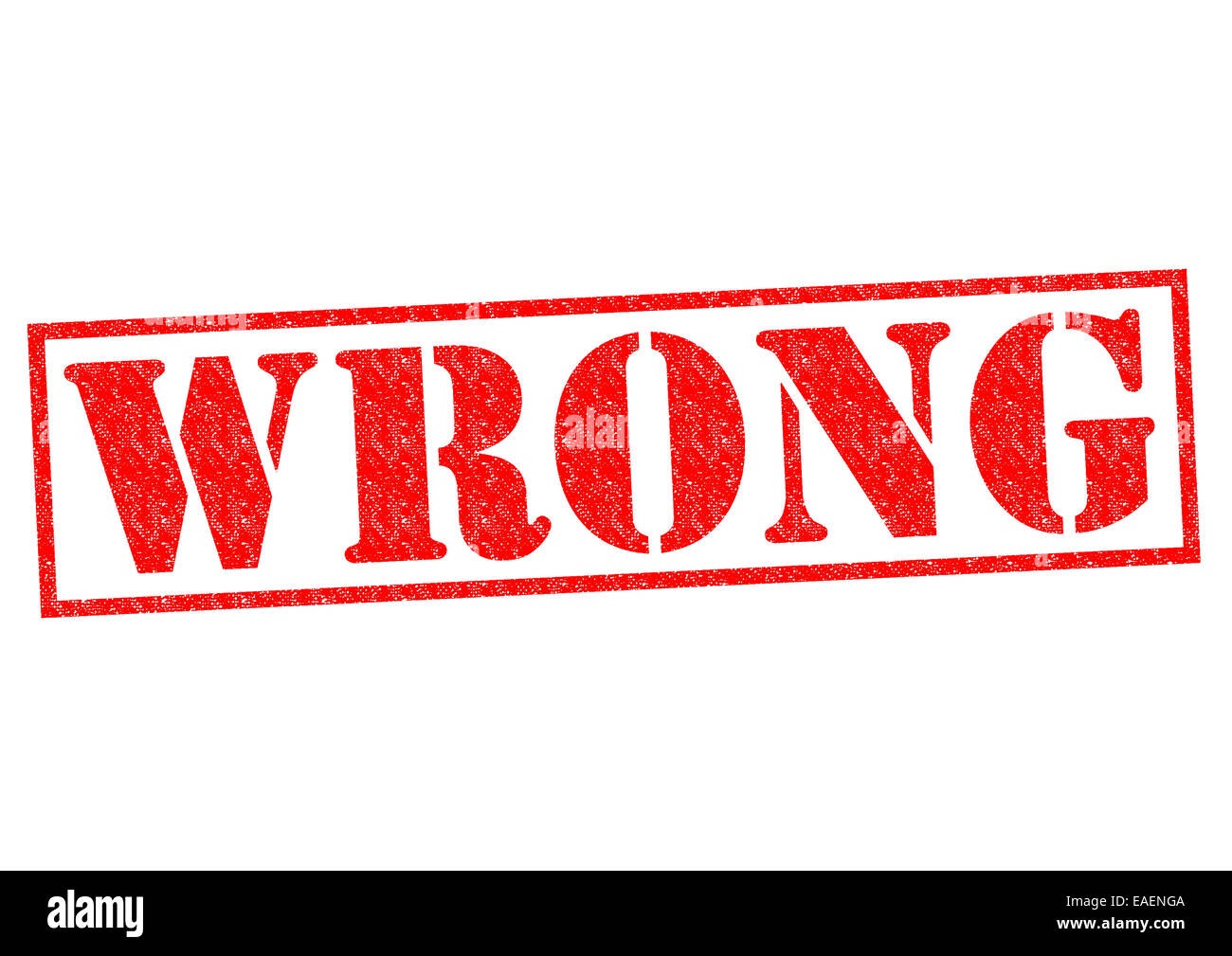 WRONG red Rubber Stamp over a white background Stock Photo - Alamy