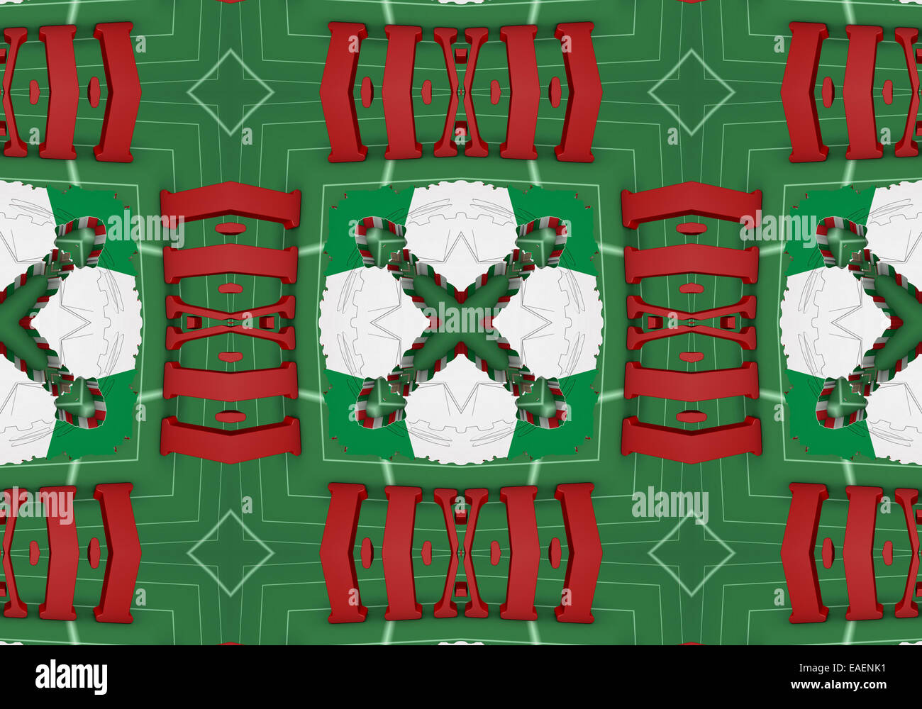 Green Ethnic pattern. Abstract kaleidoscope fabric design Stock Photo ...