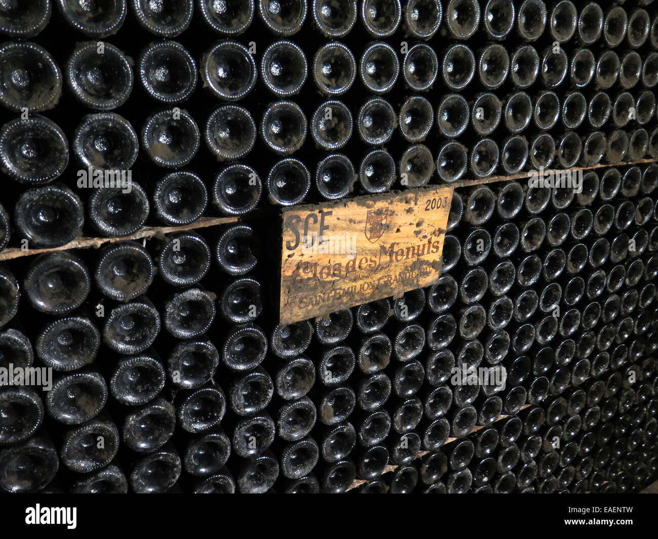 Storage of Wine Bottles in the Caves under St Emilion, Bordeaux, France ...