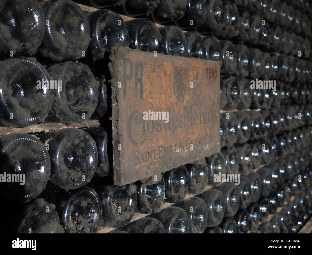 Storage of Wine Bottles in the Caves under St Emilion, Bordeaux, France ...