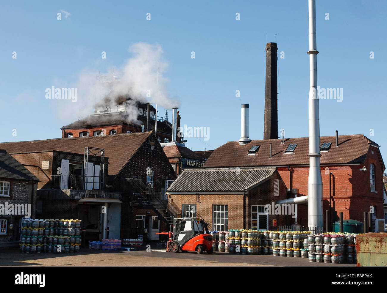 A typical traditional British brewery building for brewing English Ales ...
