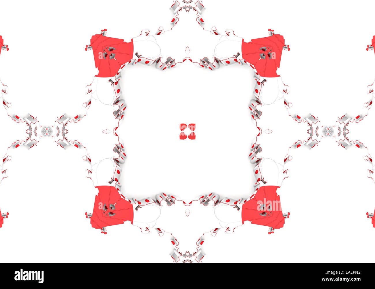 red Ethnic pattern. Abstract kaleidoscope fabric design Stock Photo - Alamy
