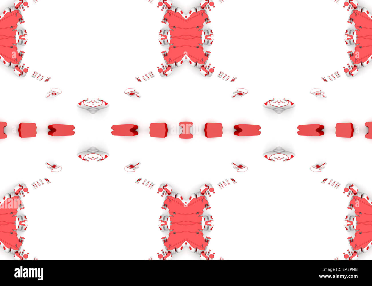 red Ethnic pattern. Abstract kaleidoscope fabric design Stock Photo - Alamy