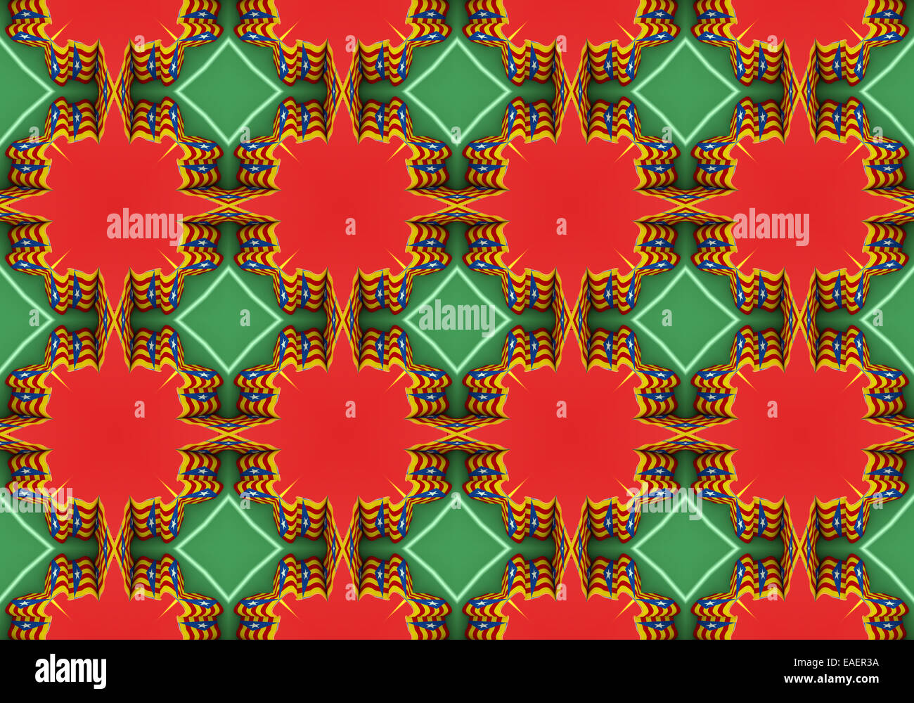 red Ethnic pattern. Abstract kaleidoscope fabric design Stock Photo - Alamy