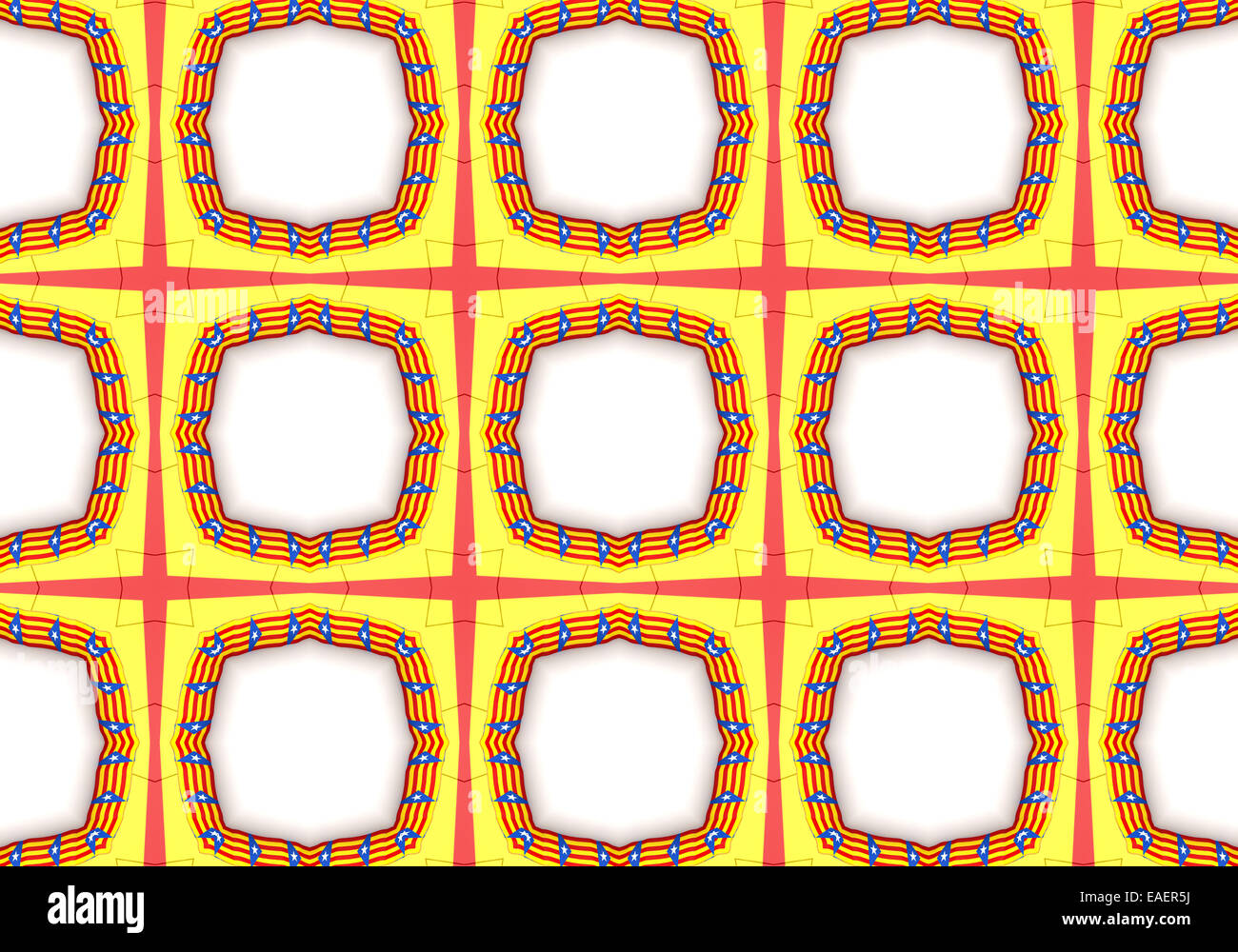 Yellow Ethnic pattern. Abstract kaleidoscope fabric design Stock Photo ...
