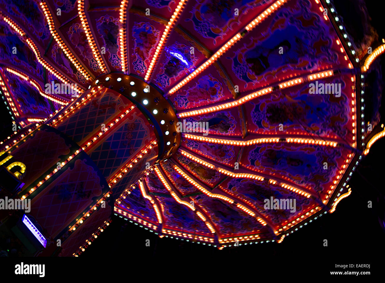 Beautiful merry-go-round at the Oktoberfest in Munich, Germany Stock ...