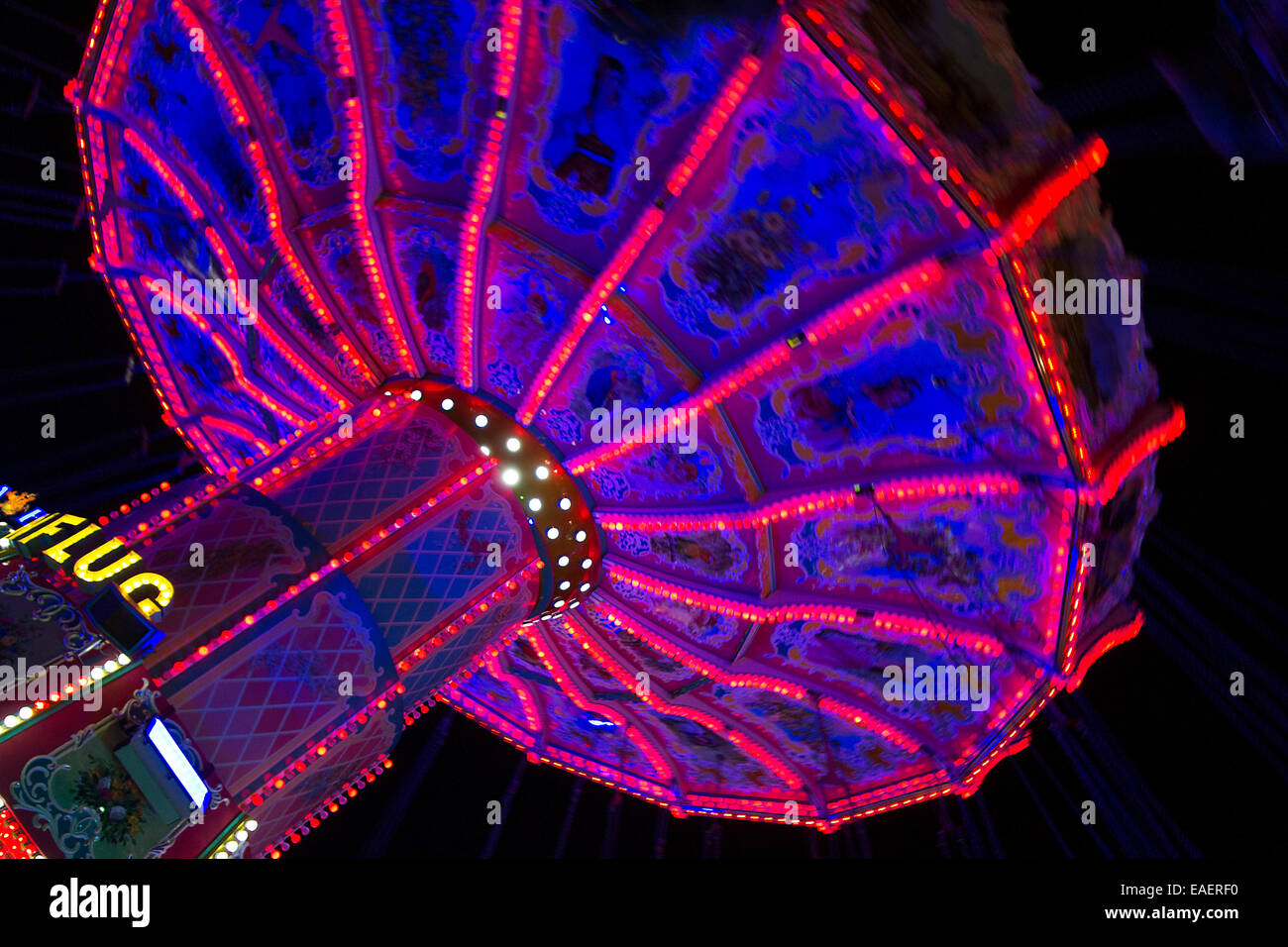 Beautiful merry-go-round at the Oktoberfest in Munich, Germany Stock ...