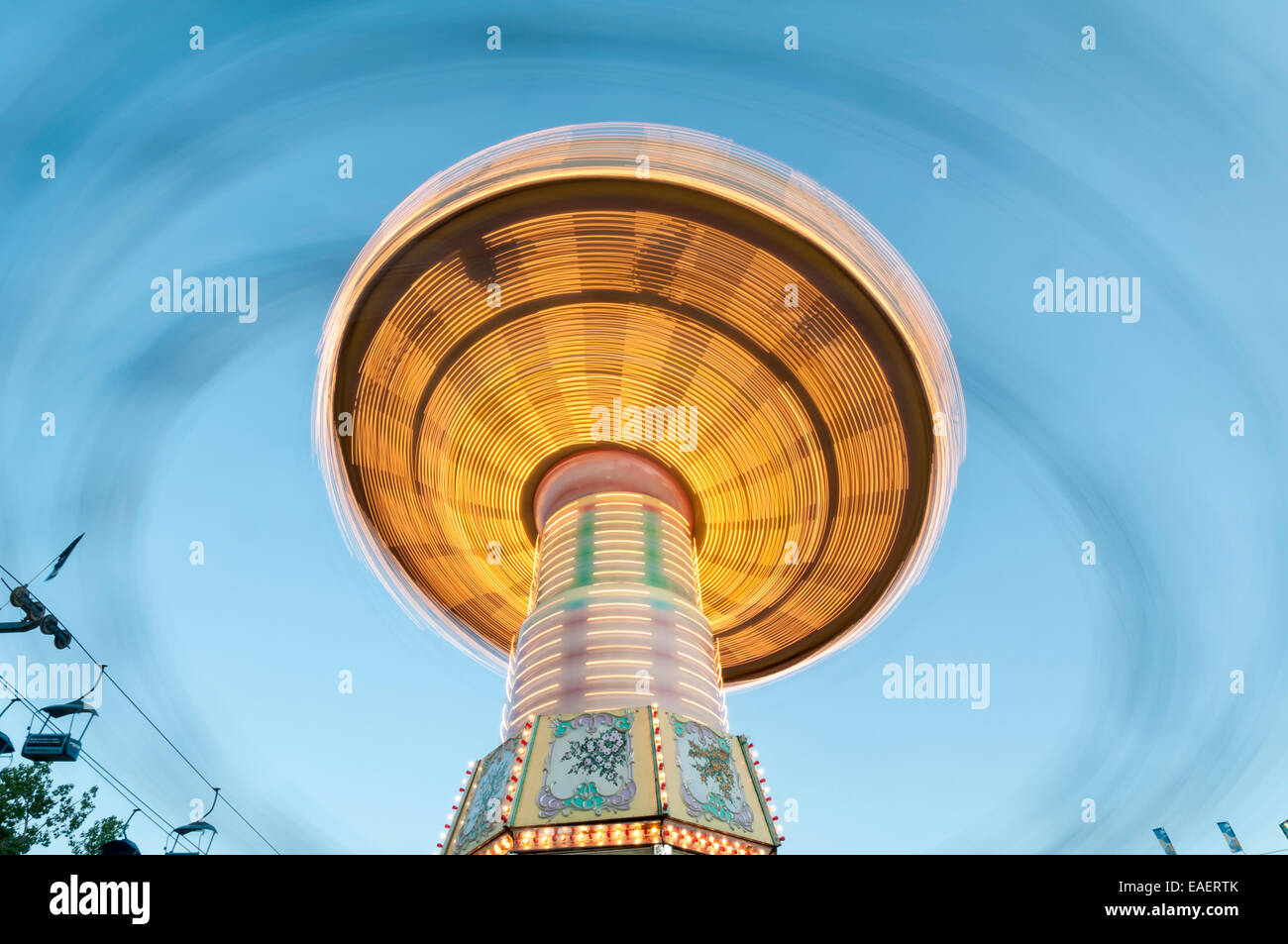 Carousel at night, Calgary Stampede Midway, Calgary, Alberta, Canada ...
