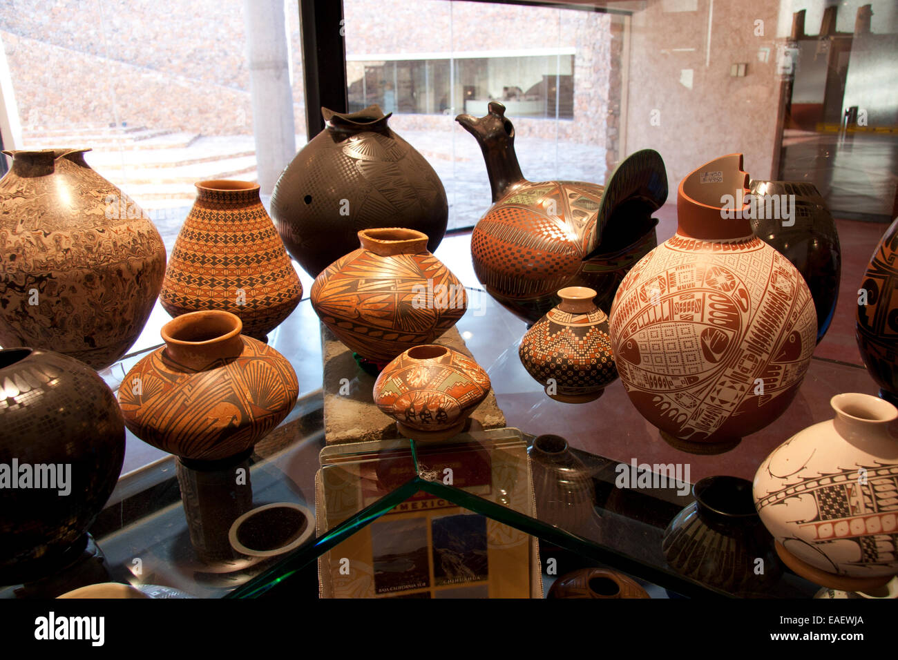 Mata Ortiz pottery is offered at the gift shop at the Museo de Las ...