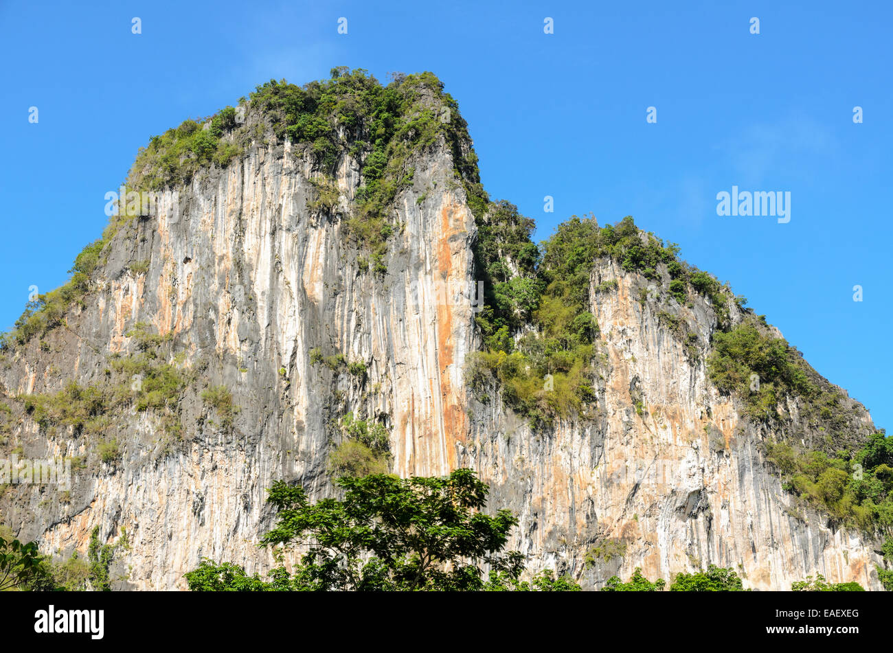 Exotic high cliffs of limestone mountain Stock Photo - Alamy