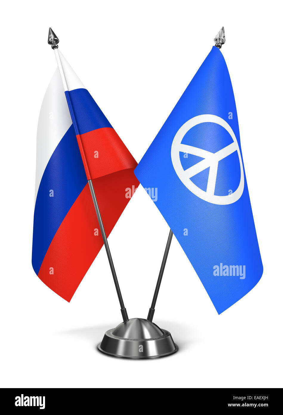 Russia and Peace Sign - Miniature Flags Stock Photo - Alamy
