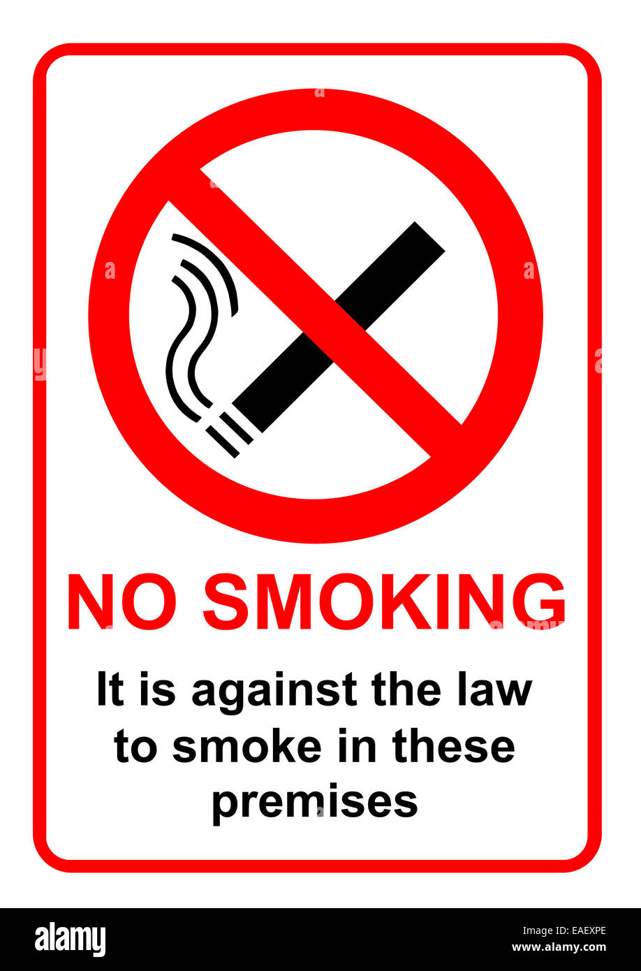 Premises warning sign Cut Out Stock Images & Pictures - Alamy