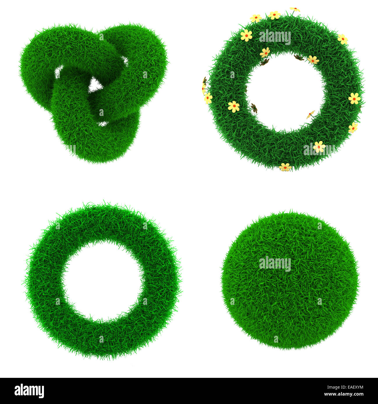 Decor Elements of Green Grass Stock Photo - Alamy
