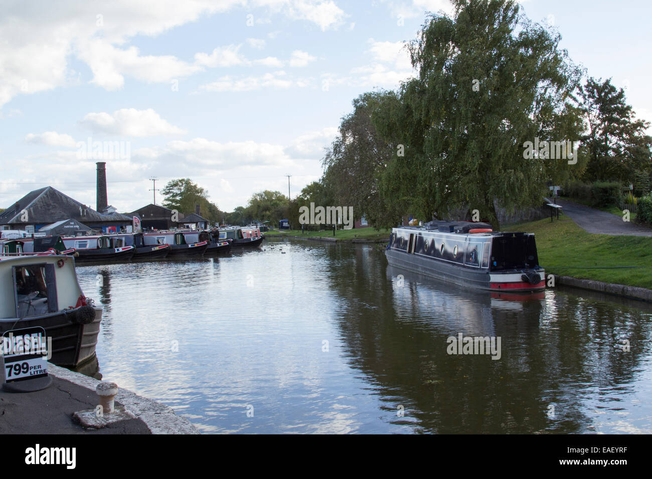 Norbury Junction Canal marina Stock Photo - Alamy