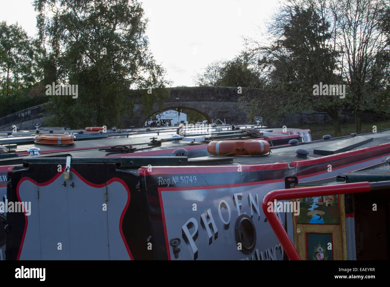 Norbury Junction Canal marina Stock Photo - Alamy