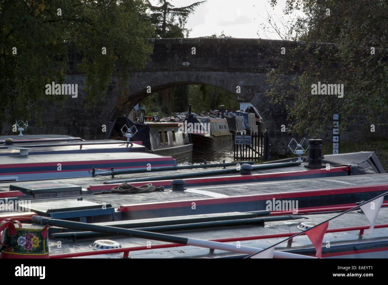 Norbury Junction Canal marina Stock Photo - Alamy