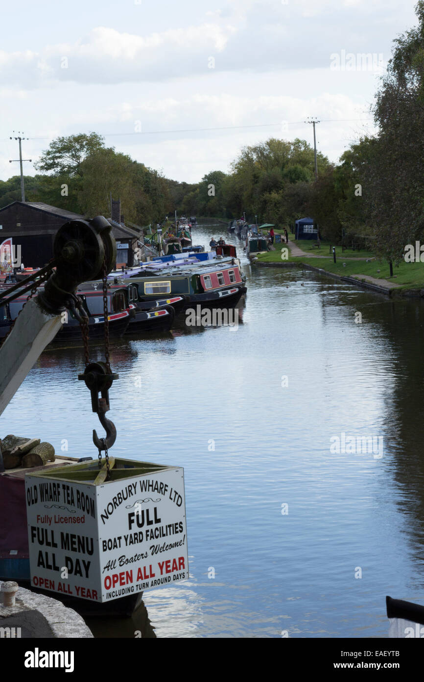 Norbury Junction Canal marina Stock Photo - Alamy