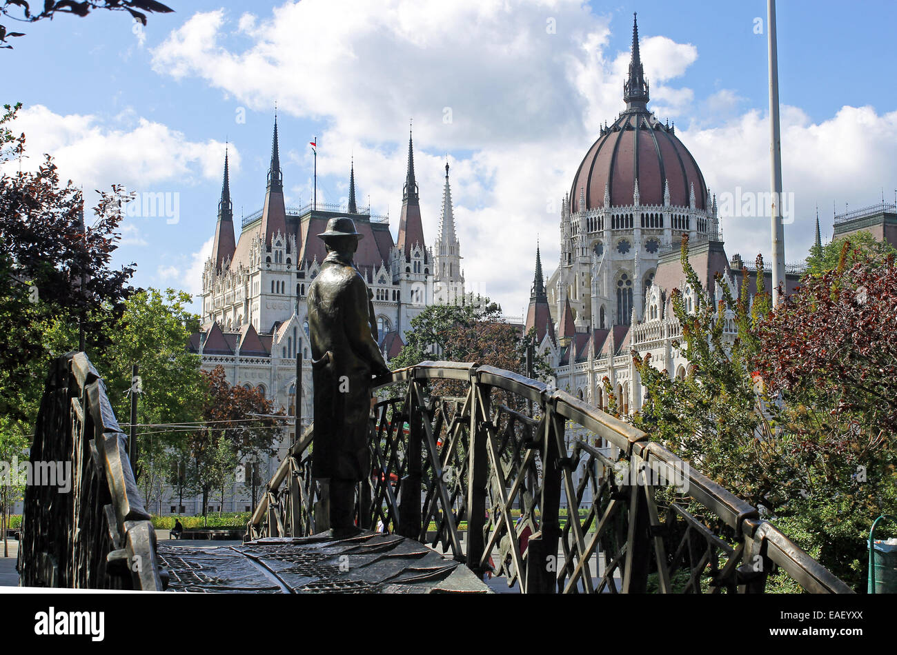 Statue of Imre Nagy who was twice Prime Minister of Hungary. He was ...