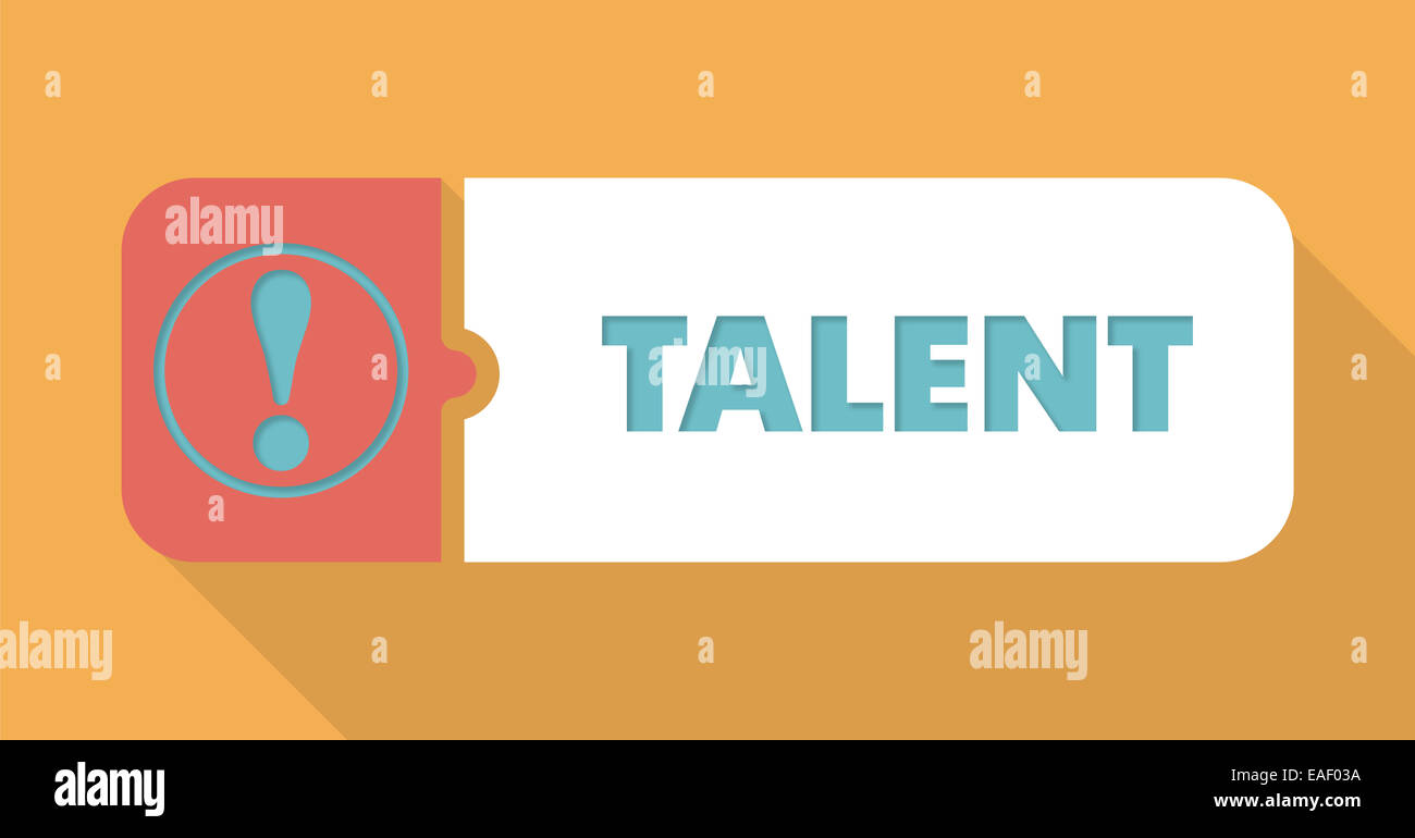 Talent on Blue Background in Flat Design Stock Photo - Alamy
