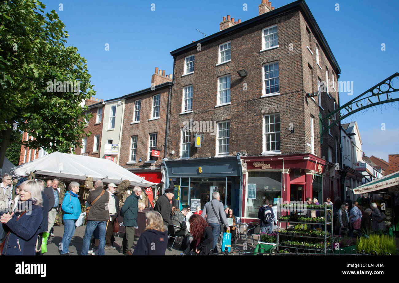 Newgate Market The Shambles York Yorkshire England Stock Photo - Alamy