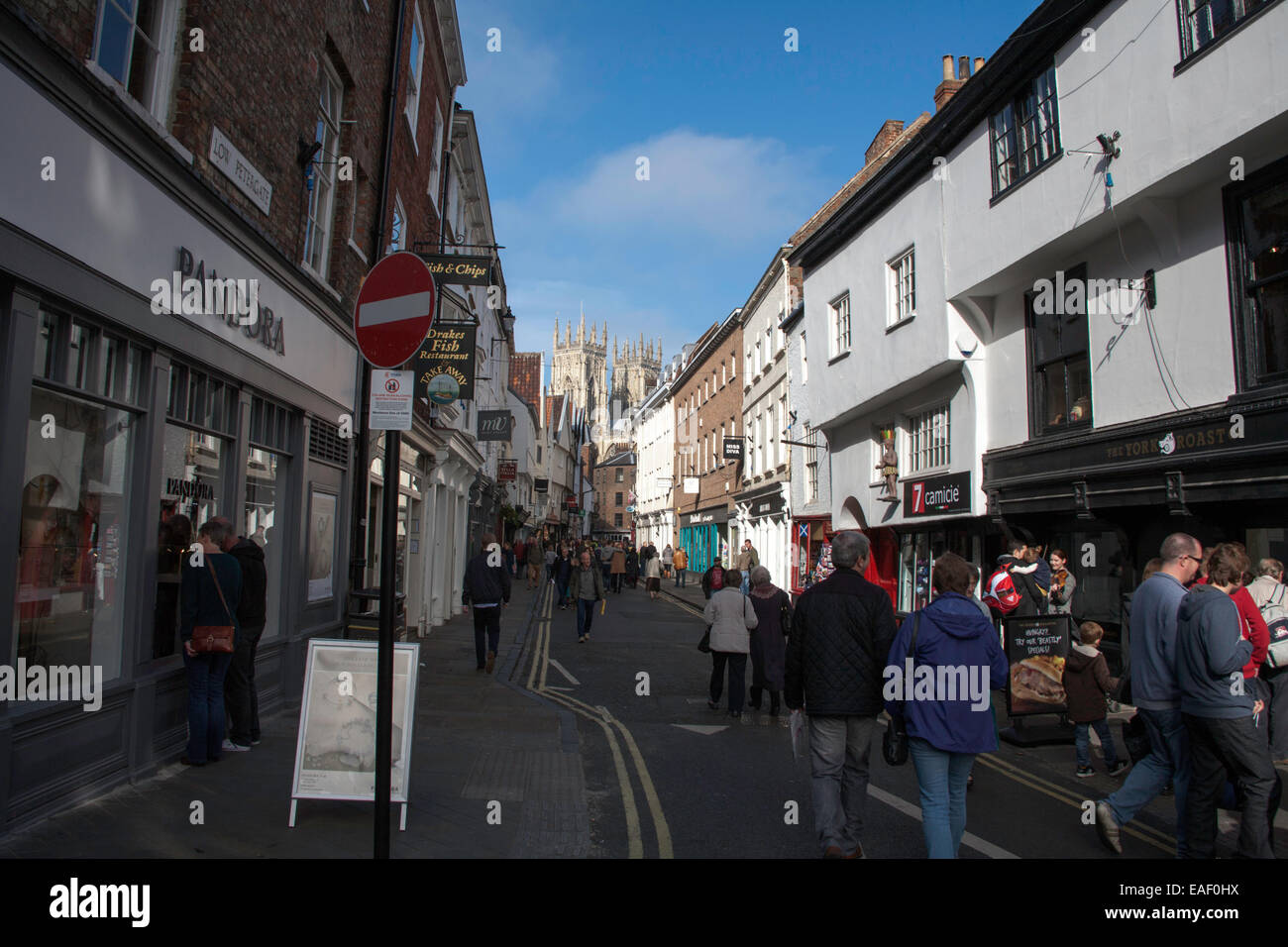 Low Petergate with The Minster in The background York Yorkshire England ...