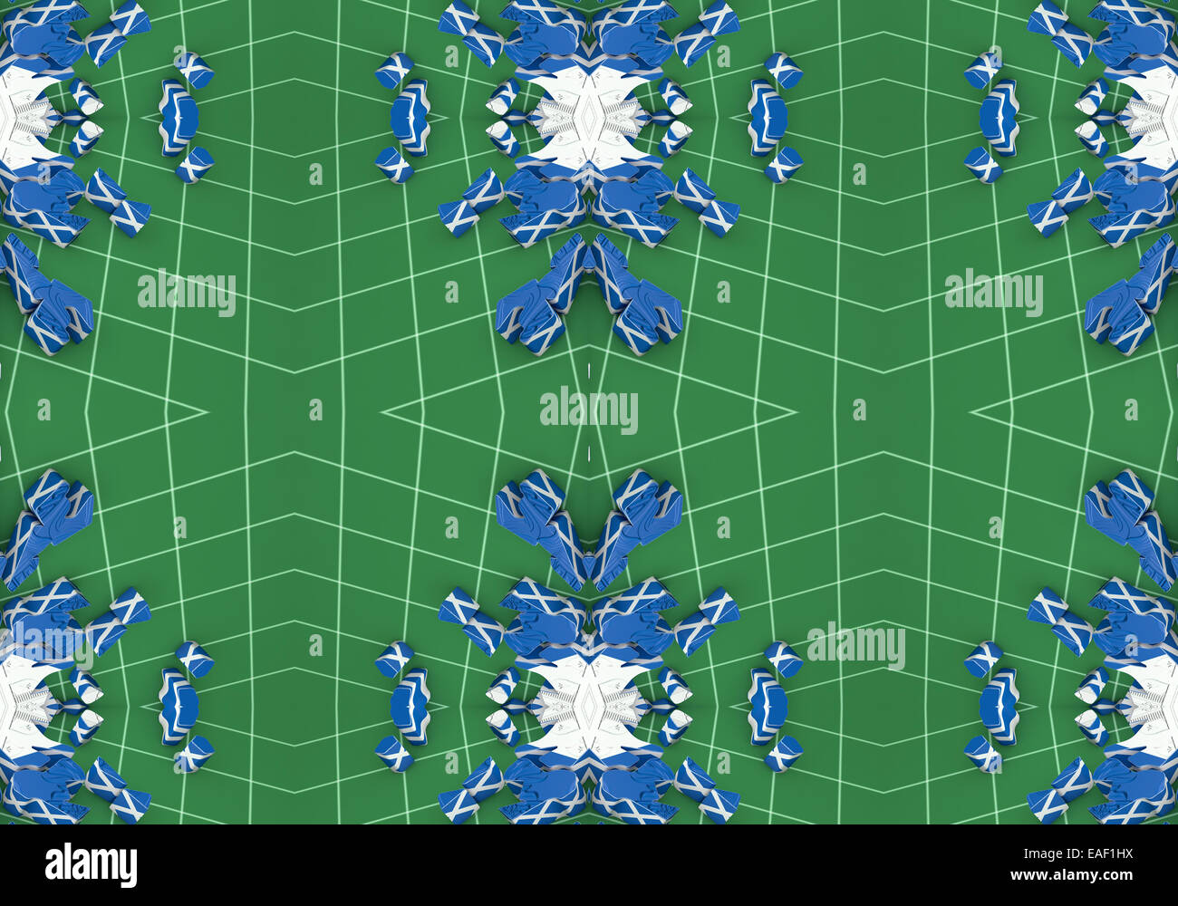 Green Ethnic pattern. Abstract kaleidoscope fabric design Stock Photo ...