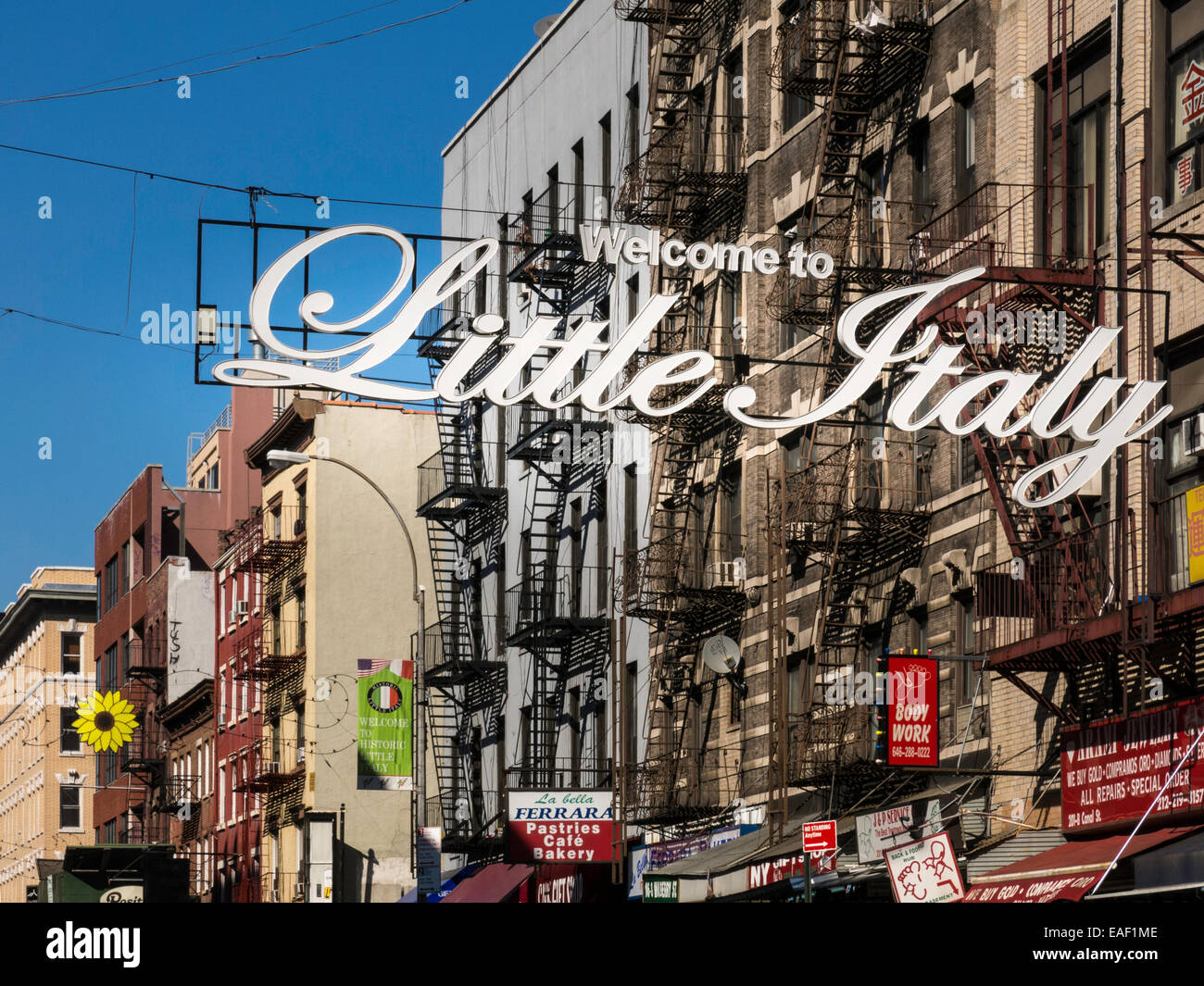 Welcome To Little Italy High Resolution Stock Photography and Images ...