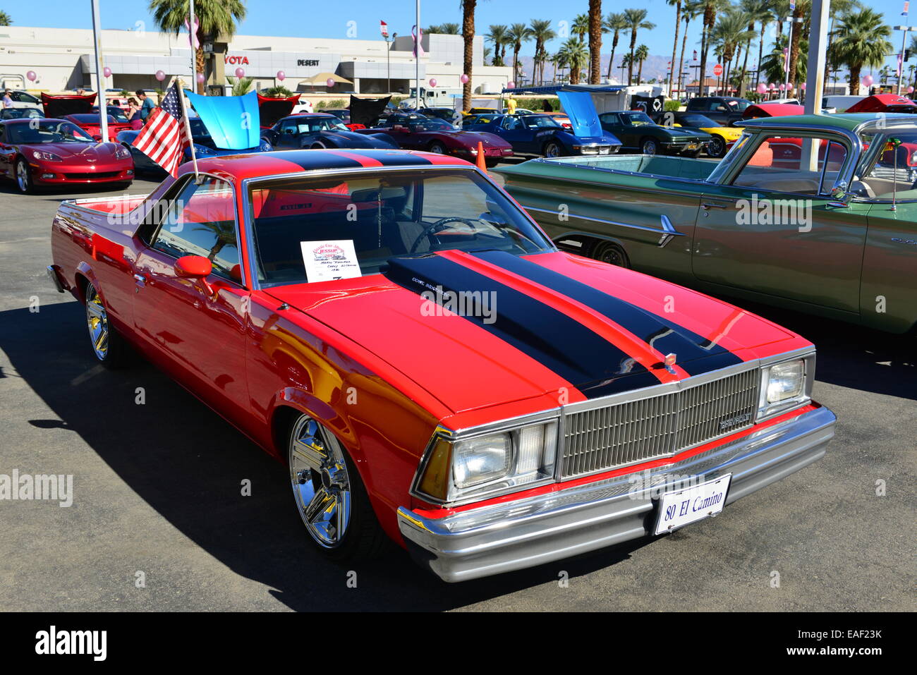 A red classic car Stock Photo - Alamy