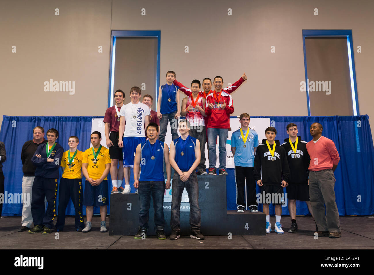 Winner,Teenagers,Portrait,Native Youth Olympics Stock Photo - Alamy