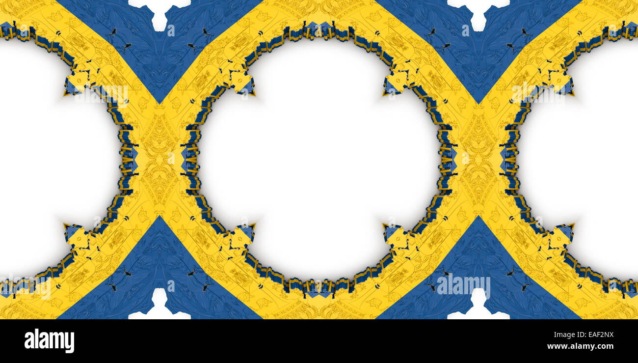 Yellow Ethnic pattern. Abstract kaleidoscope fabric design Stock Photo ...