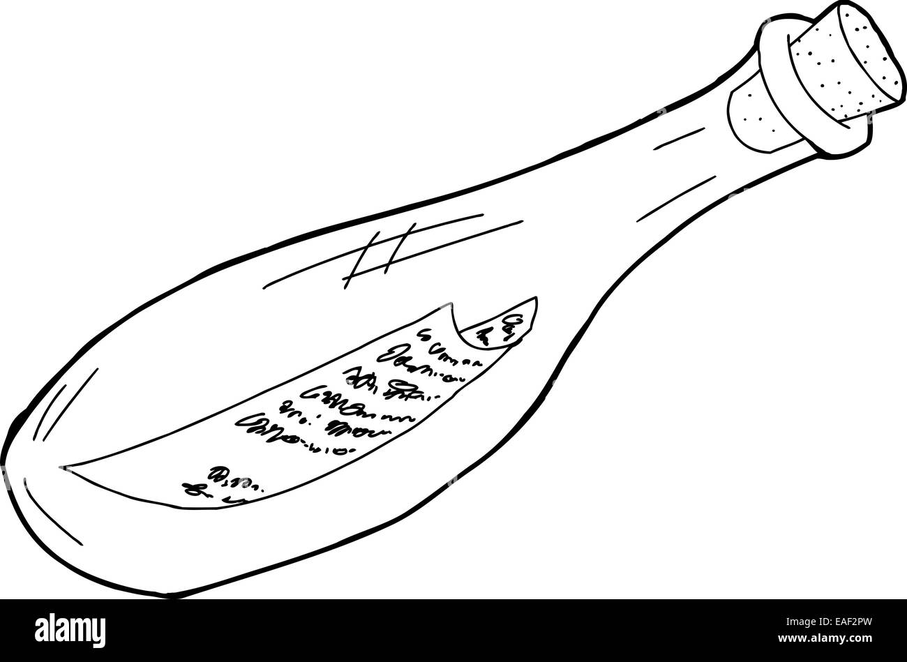 Bottle with note Cut Out Stock Images & Pictures - Alamy