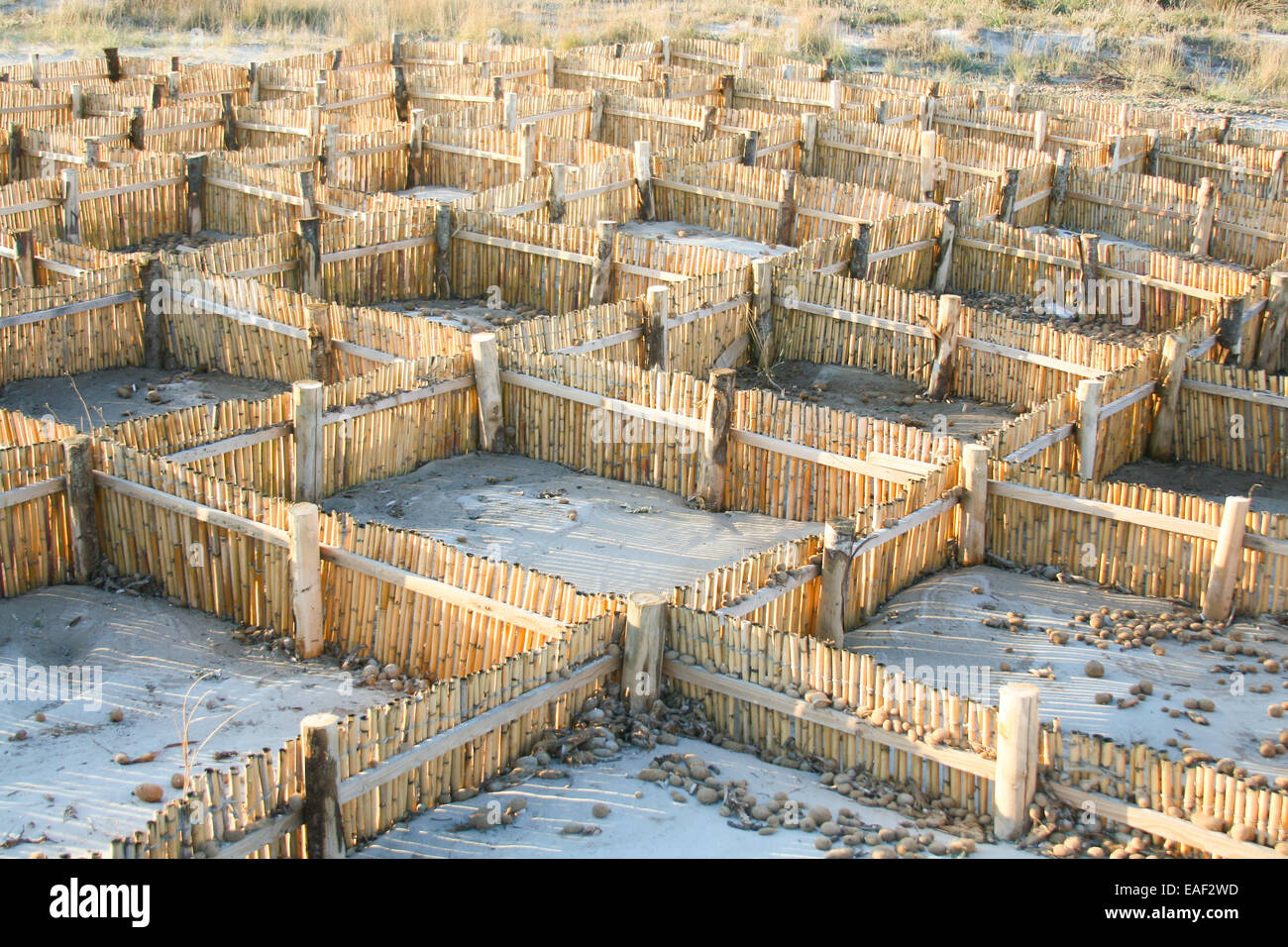 Barrier for sand. Useful against shoreline erosion Stock Photo - Alamy