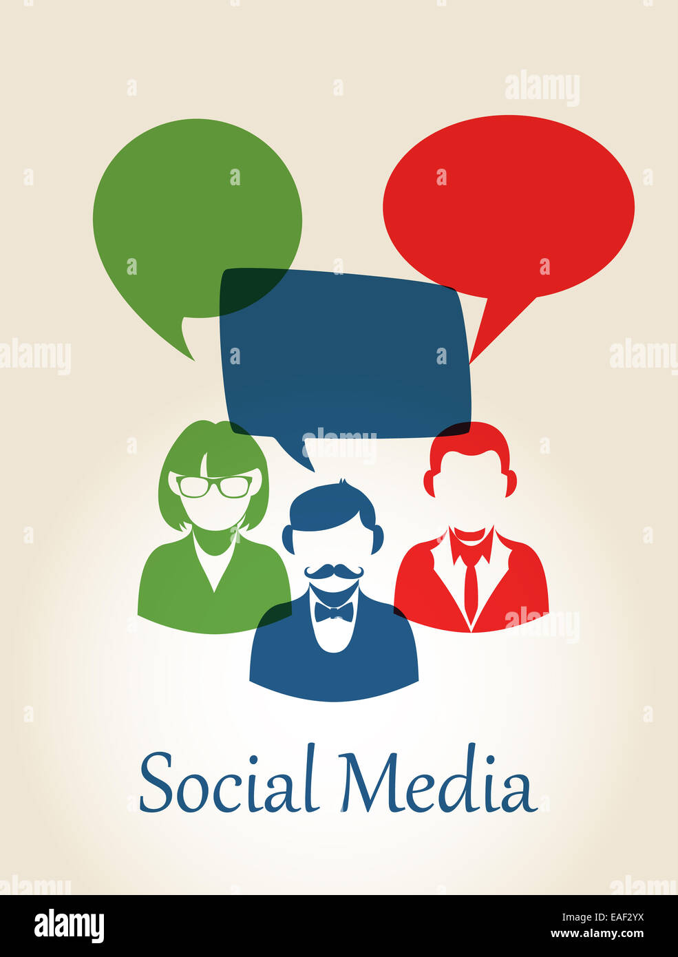Social media people group. Chat and forum concept illustration. EPS10 ...