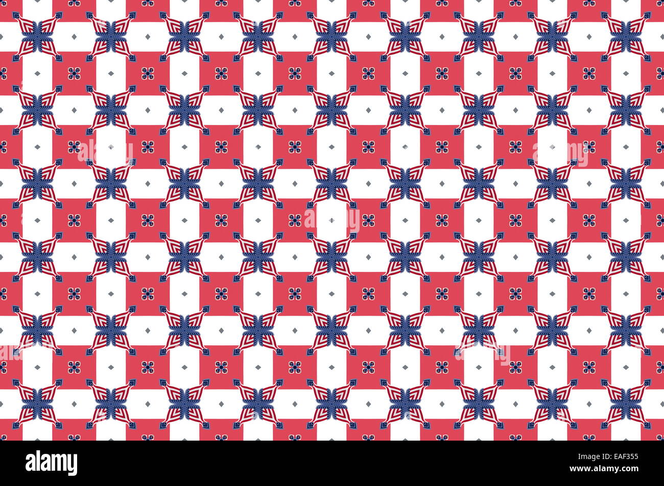 red Ethnic pattern. Abstract kaleidoscope fabric design Stock Photo - Alamy