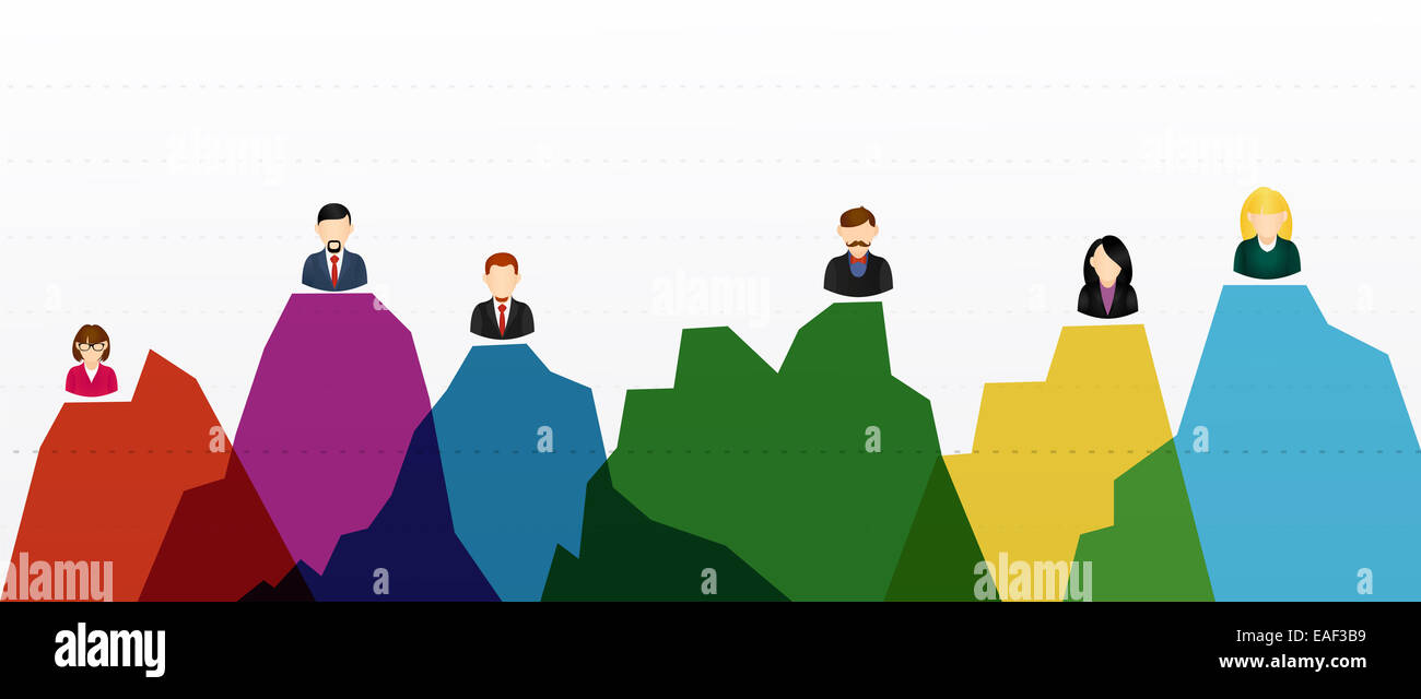 Colorful network business people diagram infographic. EPS10 vector file ...