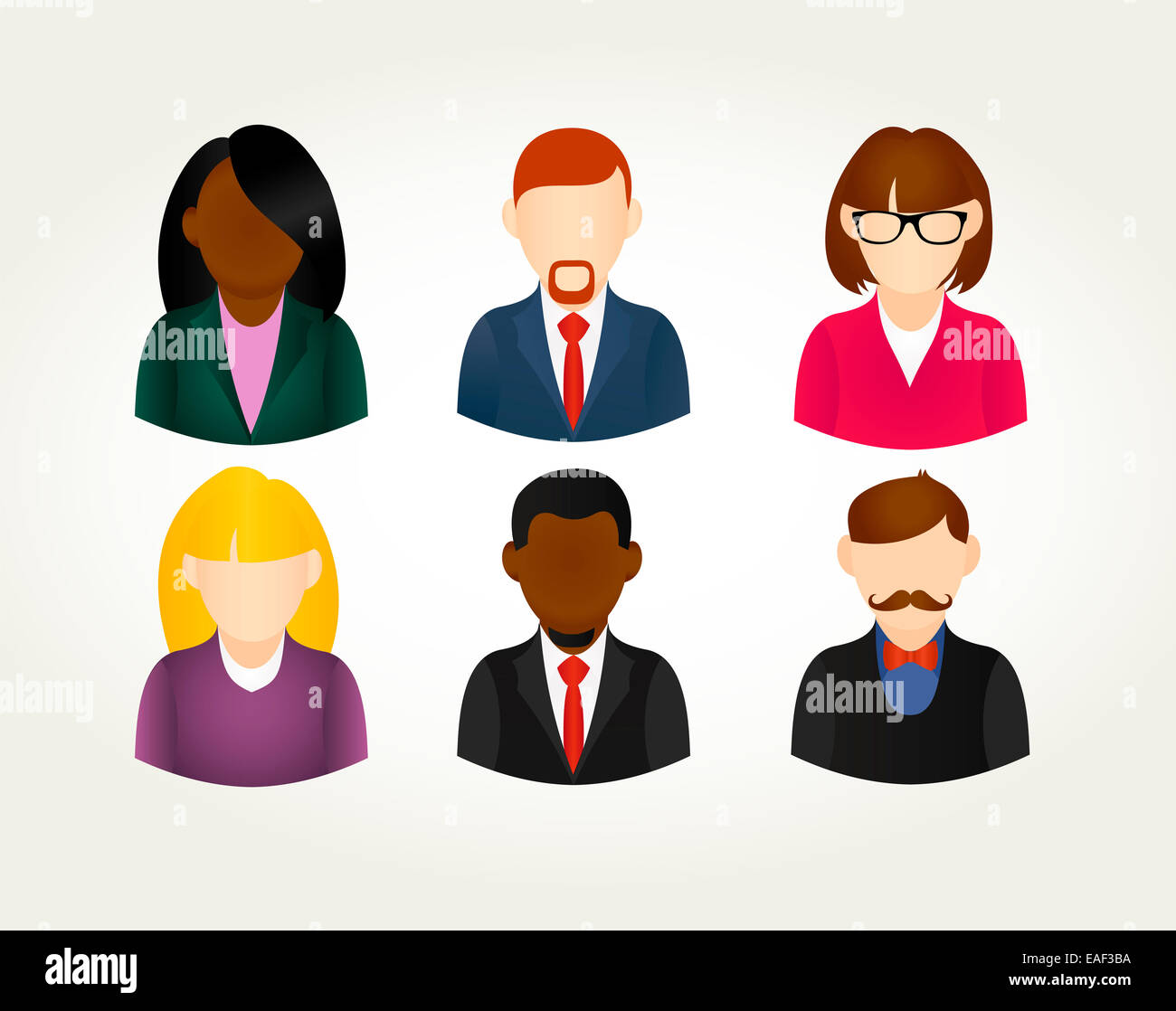 Social media business users avatar icons set illustration. EPS10 vector ...