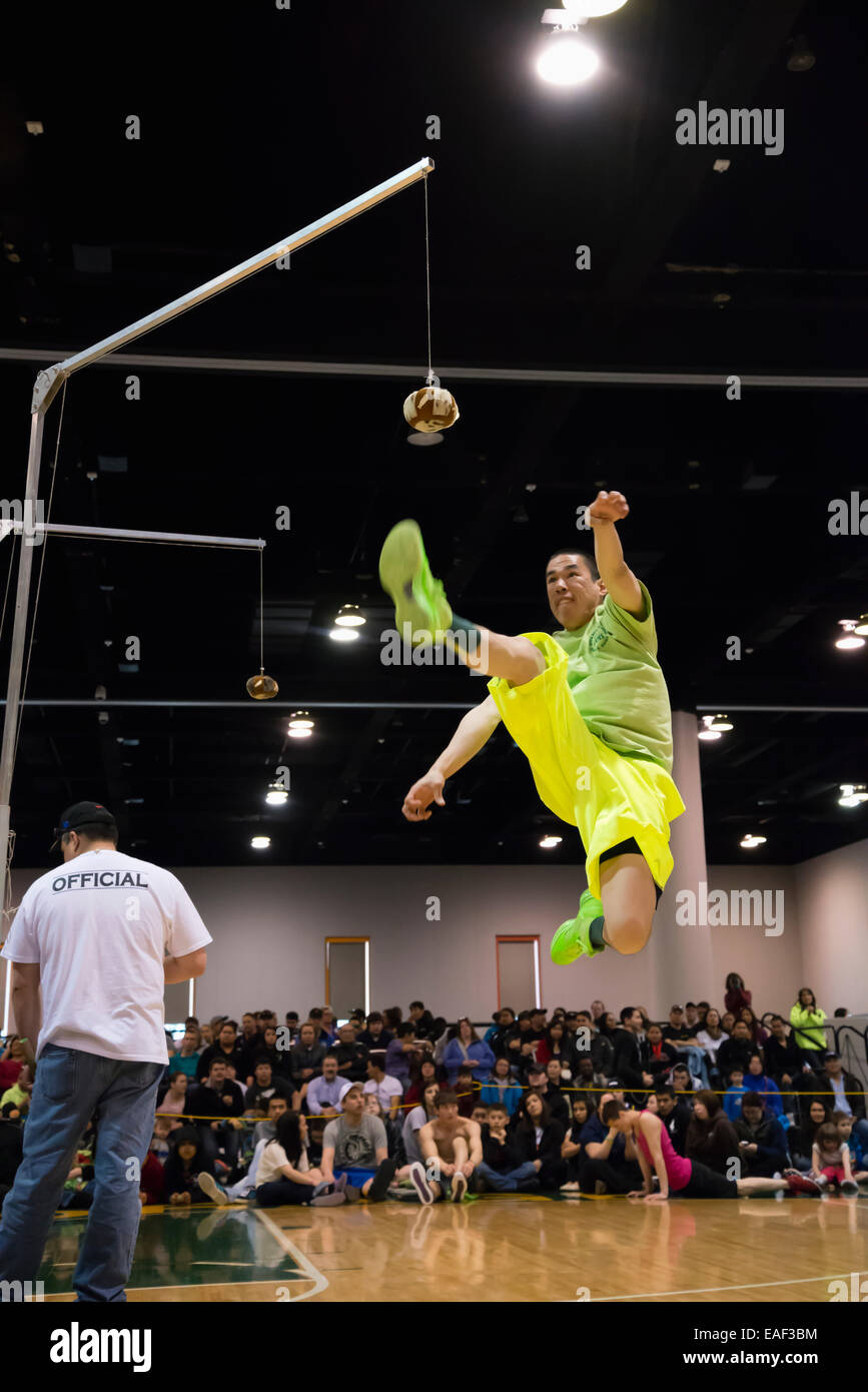 Ball,Kicking,Teenage,Boy,Native Youth Olympics Stock Photo - Alamy
