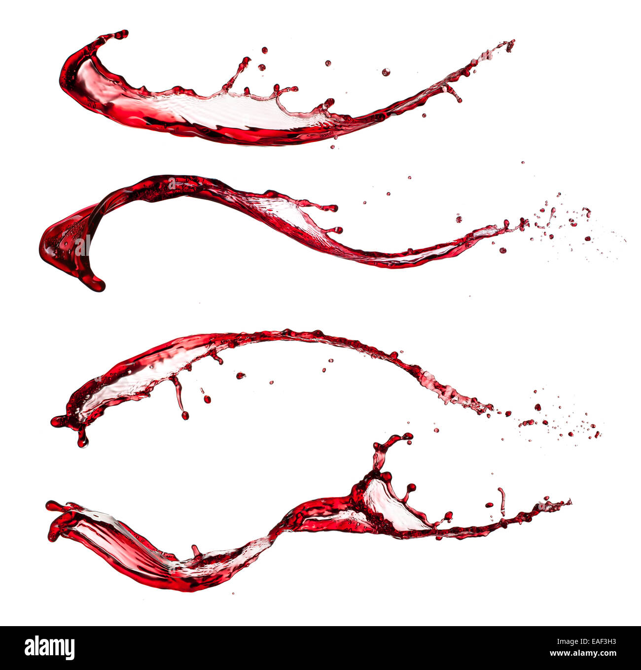 Isolated shot of red wine splashes on white background Stock Photo - Alamy