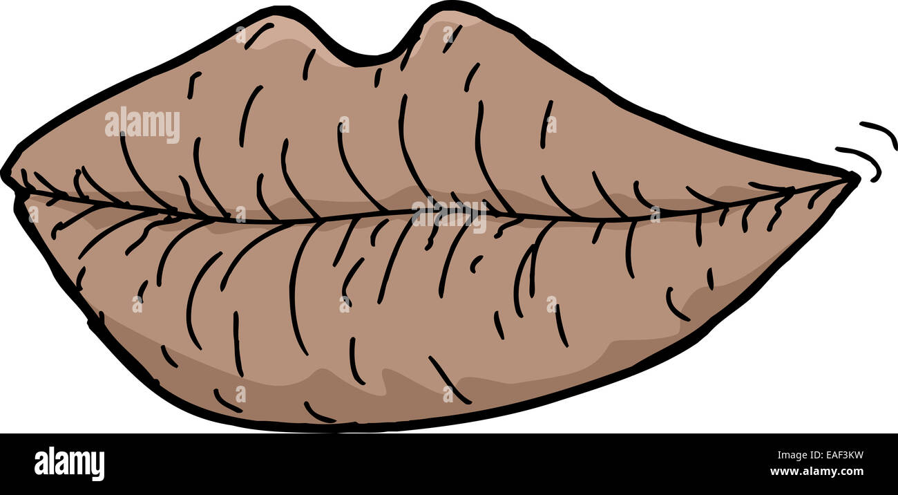 Single human lips cartoon over isolated white background Stock Photo ...