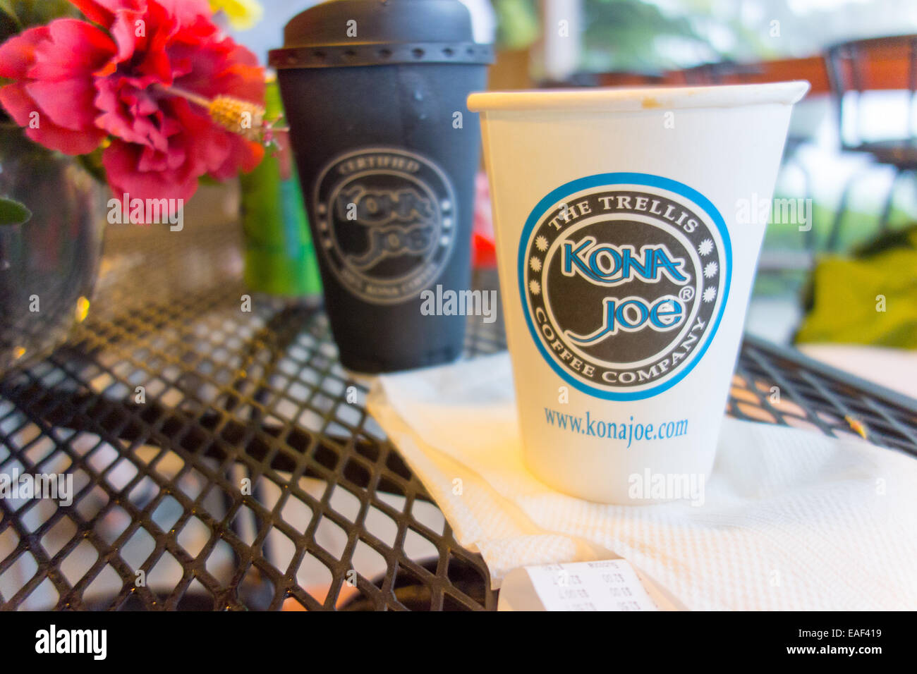 Kona Joe coffee cup Stock Photo - Alamy