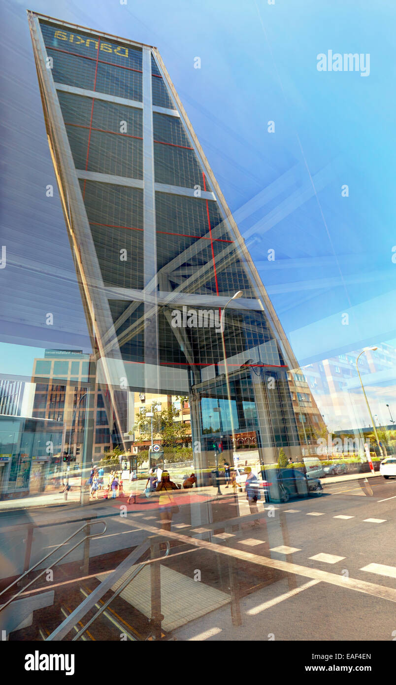 Reflection of "The Gate of Europe" towers, also known as KIO Towers ...