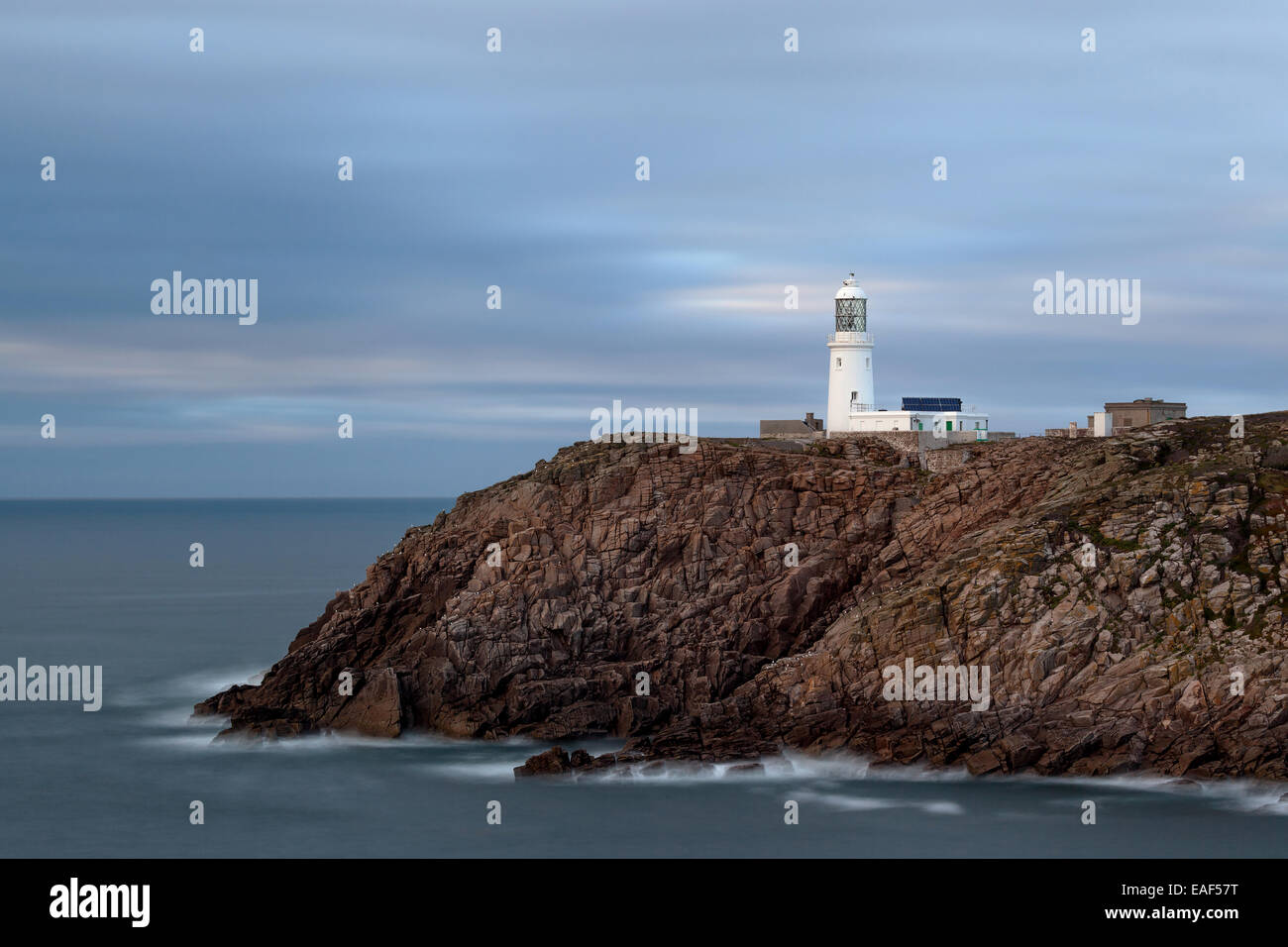 Round Island Lighthouse, Scilly Islands Stock Photo - Alamy