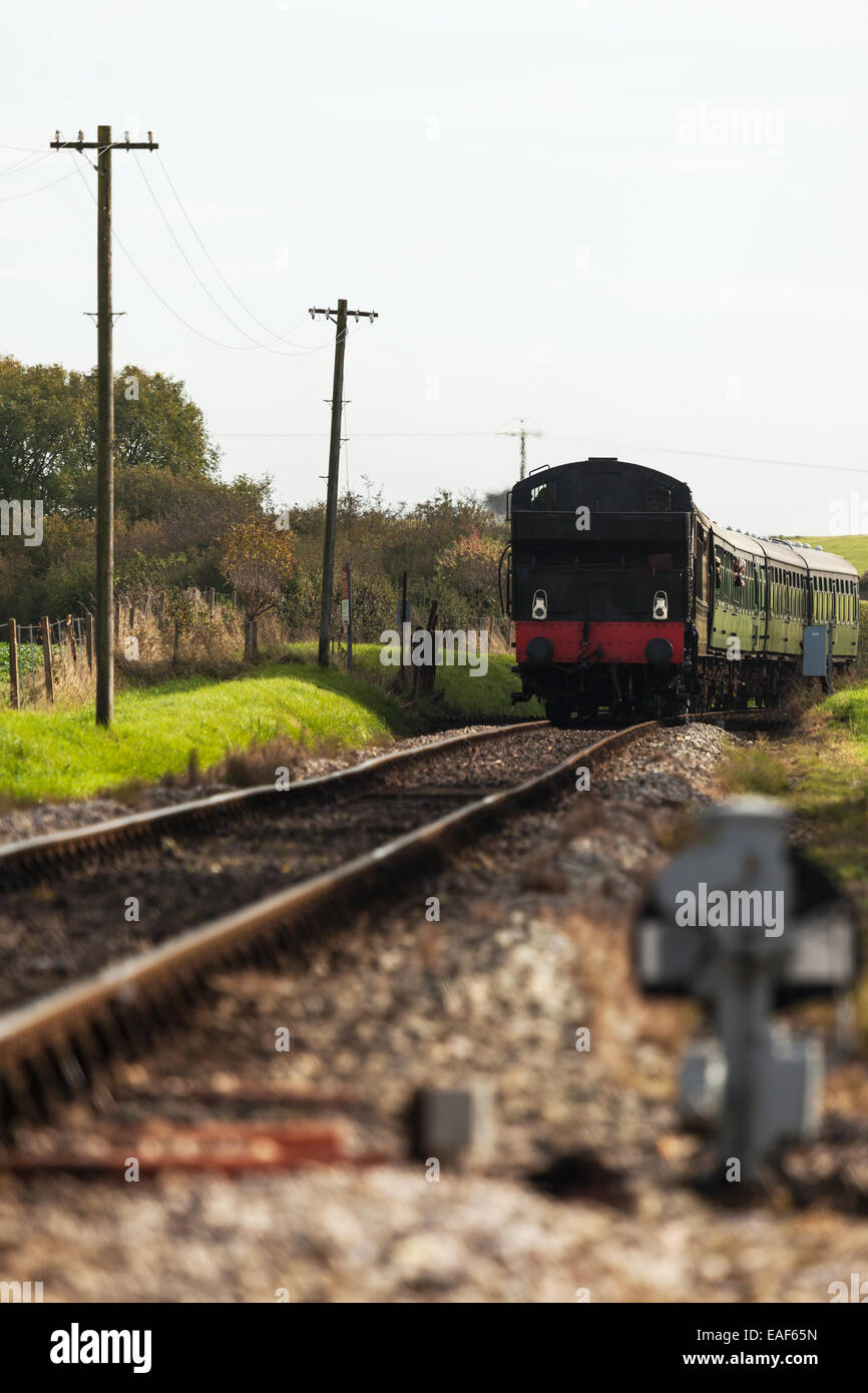 An old train near Corfe Castle Stock Photo - Alamy