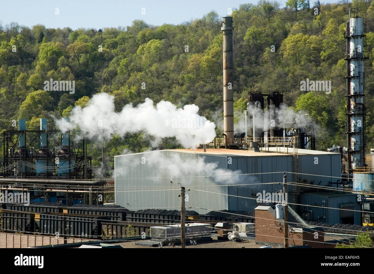 Monessan Pennsylvania coal yard Stock Photo - Alamy