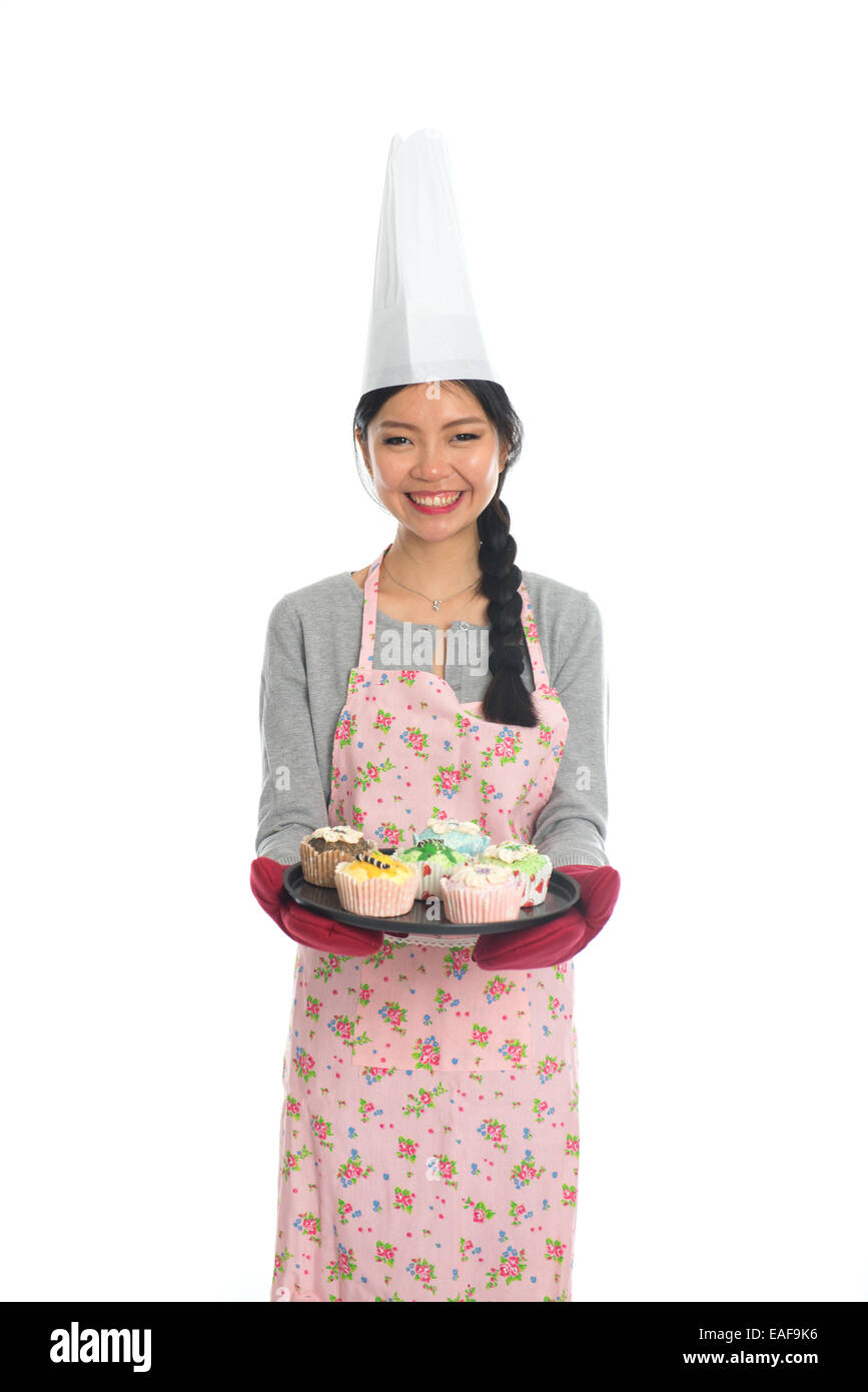 Asian Female Pastry Chef Holding High Resolution Stock Photography and ...