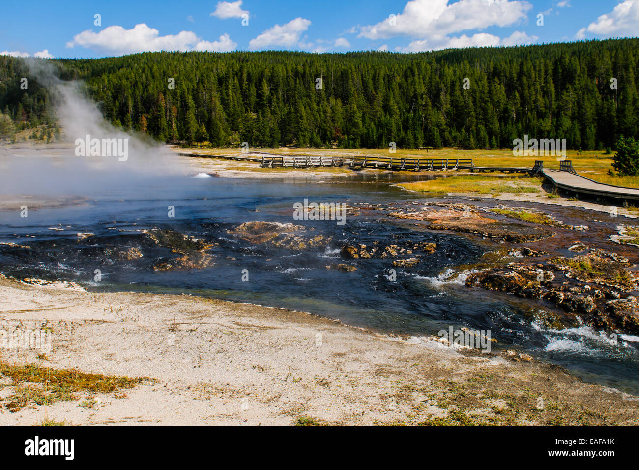 Scenic Landscapes of Geothermal activity of Yellowstone National Park ...