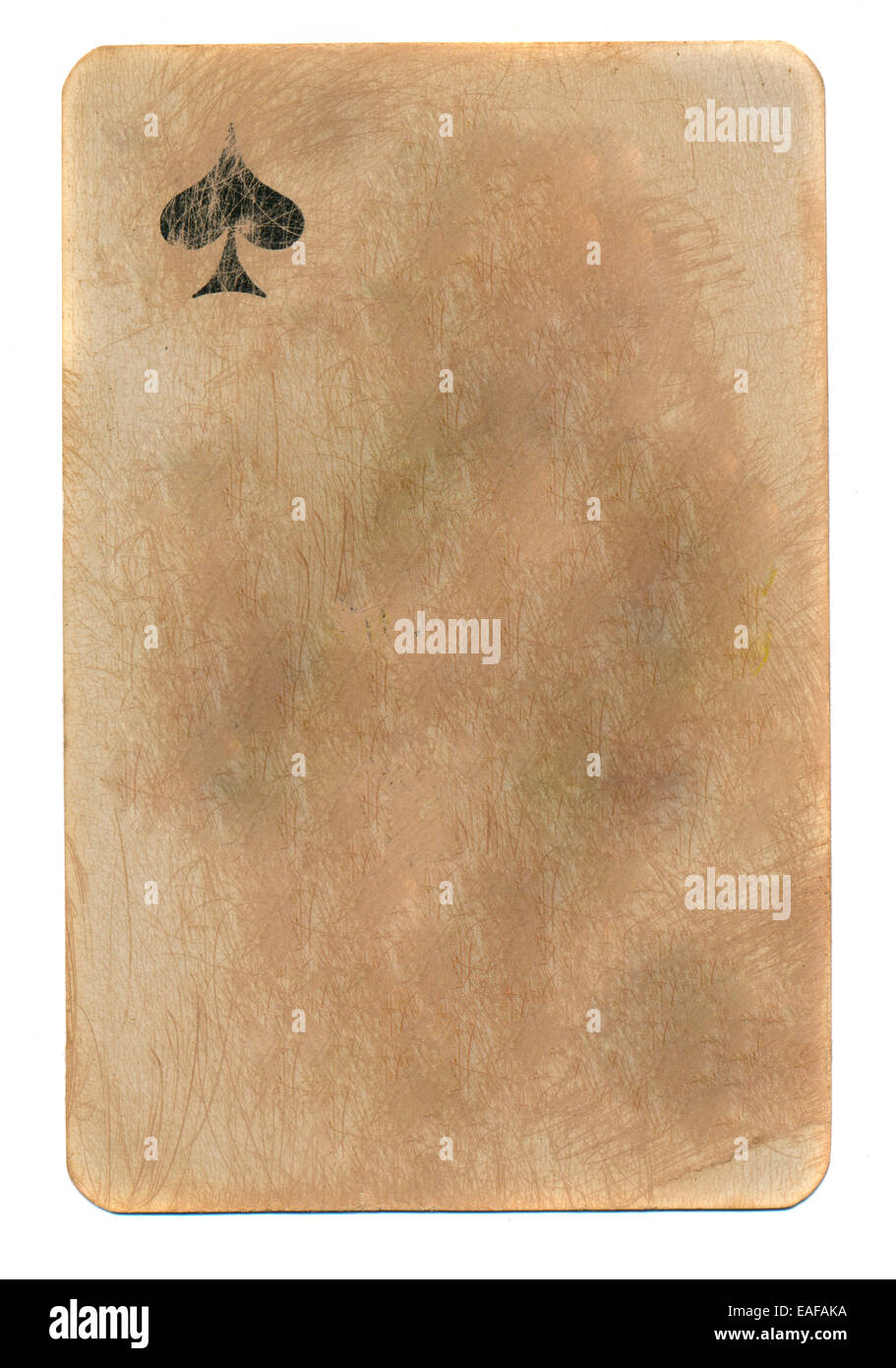 old grunge playing card of spades paper isolated on white Stock Photo ...